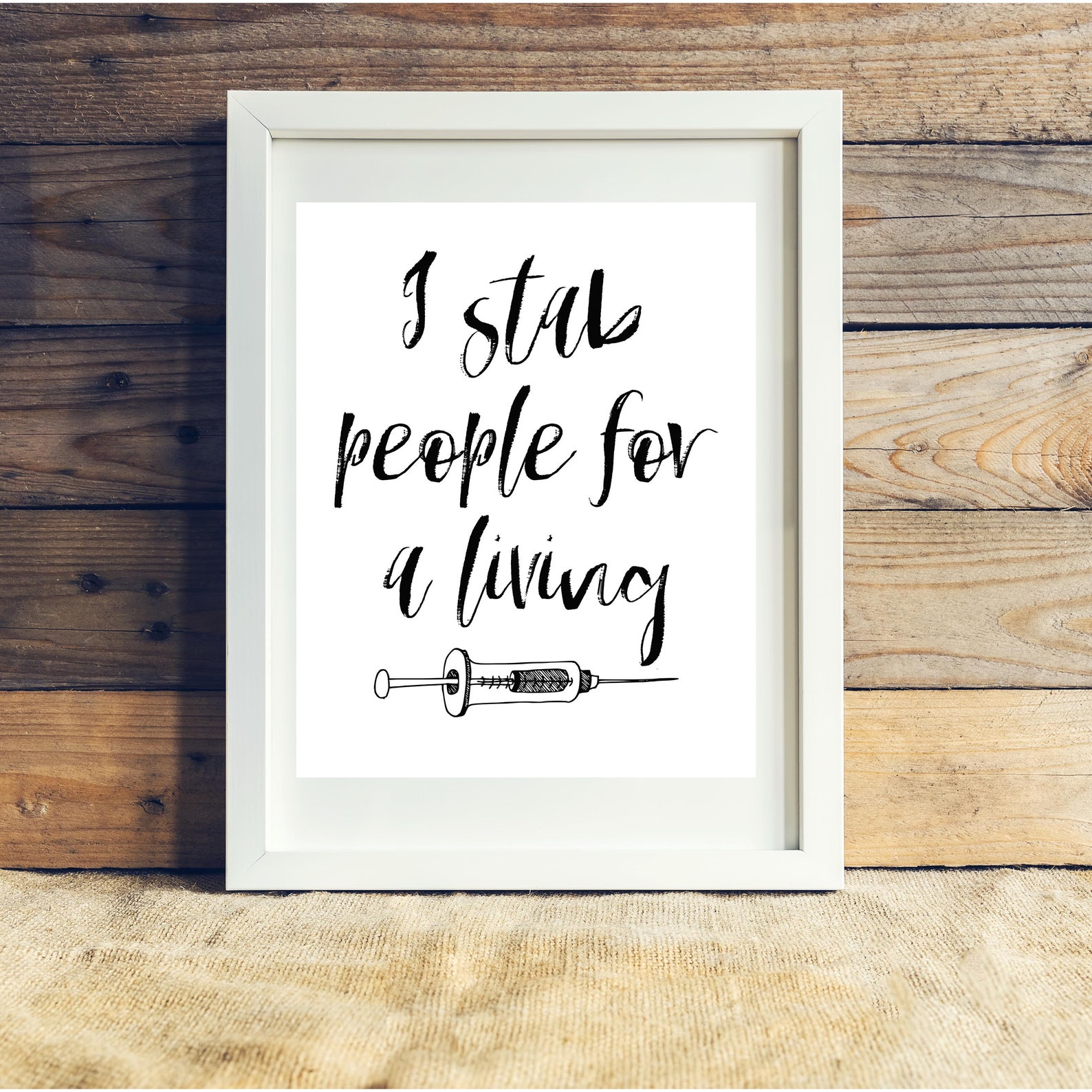 Digital File I Stab People for A Living Printable Nurse | Etsy