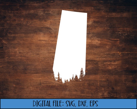Digital File Saskatchewan Province Outline With Tree Line - Etsy