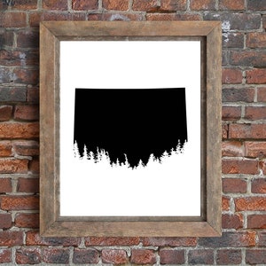 Digital File Colorado State Silhouette With Tree Line | Etsy