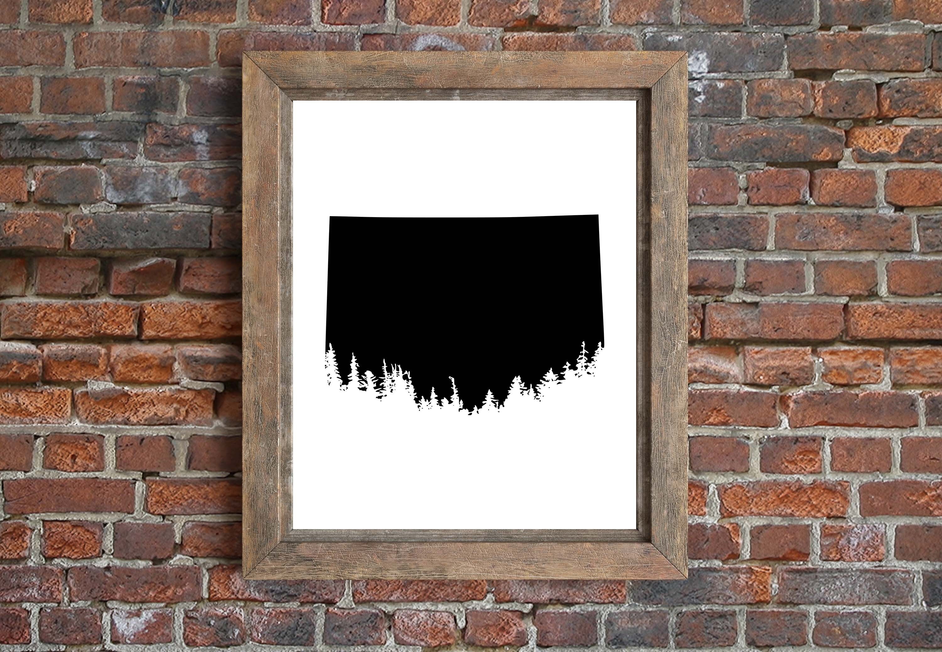 Digital File Colorado State Silhouette With Tree Line - Etsy UK