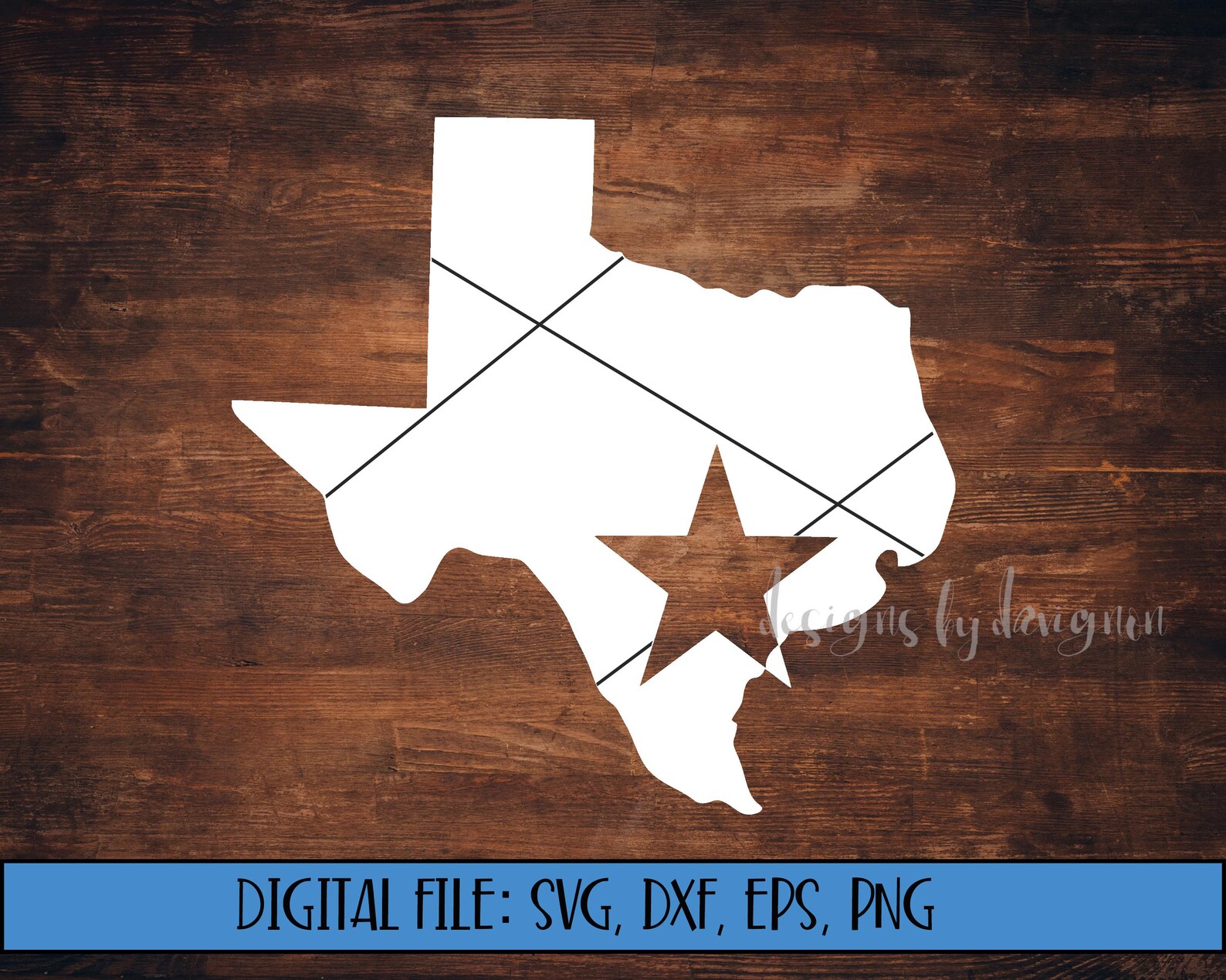Digital Download Texas State Silhouette with Star Cut File | Etsy