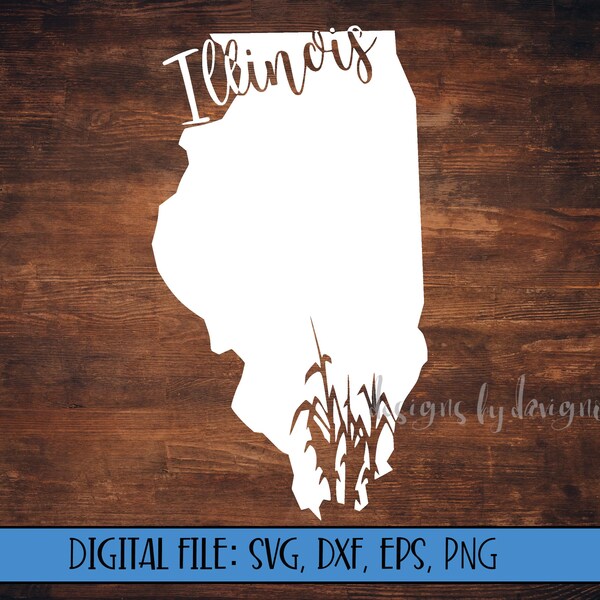 Illinois Outline Svg - Etsy