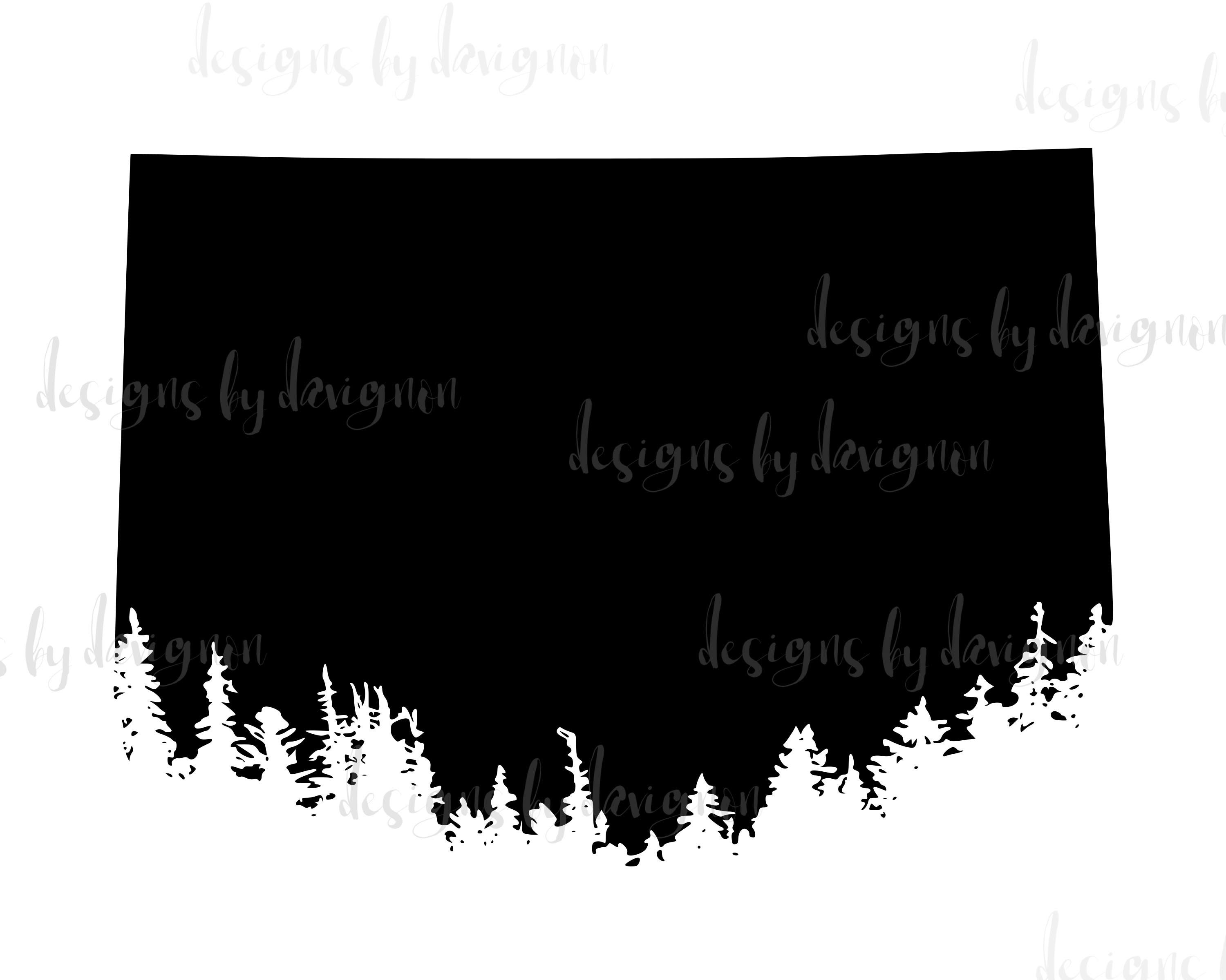 Digital File Colorado State Silhouette With Tree Line - Etsy UK