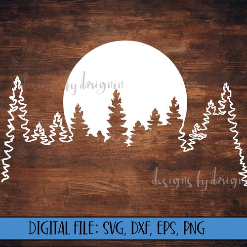 Moon Svg Cut File dxf Png Eps for Silhouette & Cricut - Etsy