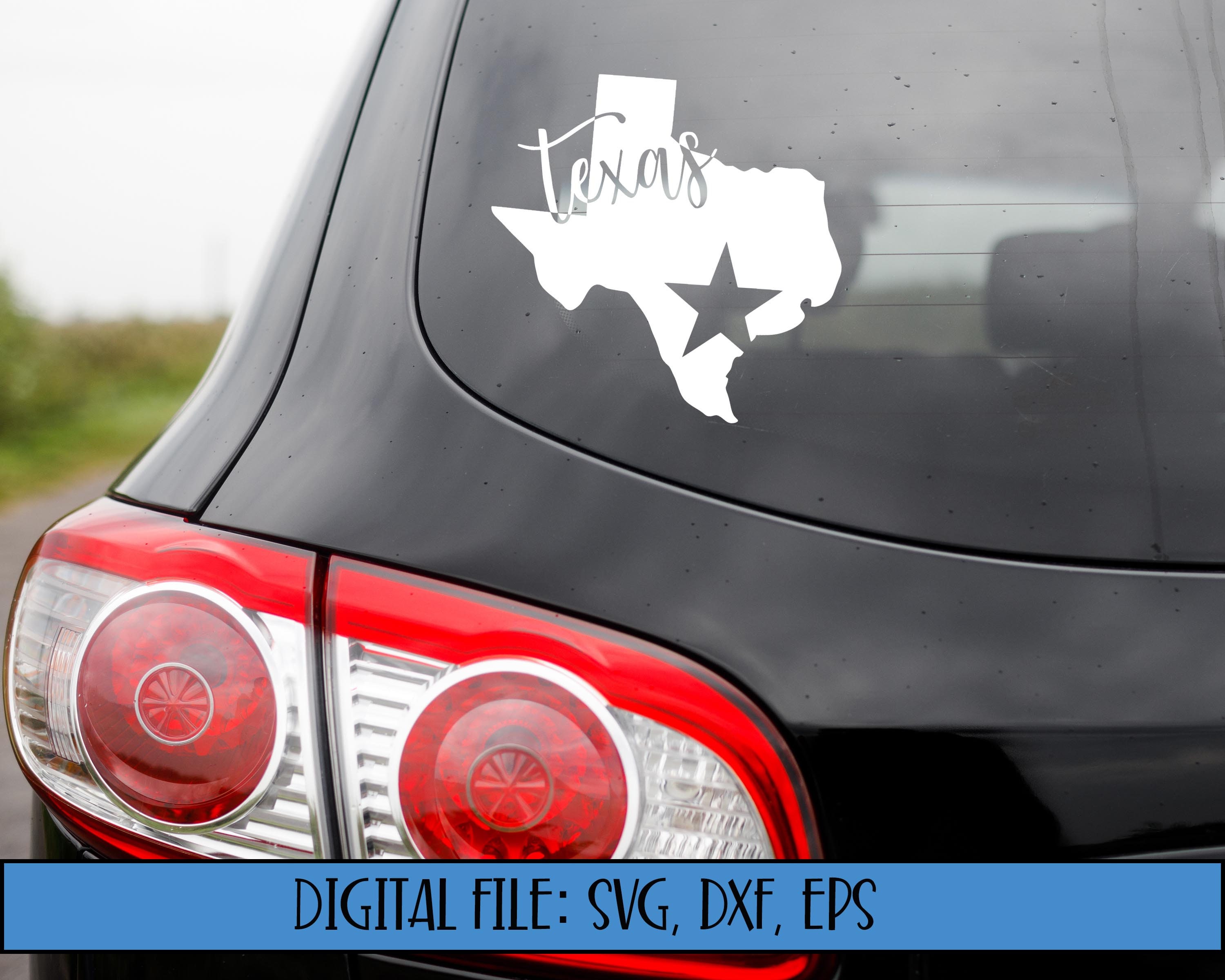 Digital Download Texas State Silhouette with Star Cut File | Etsy