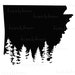 Digital File - Arkansas State Silhouette With Tree Line - Cut File (svg ...