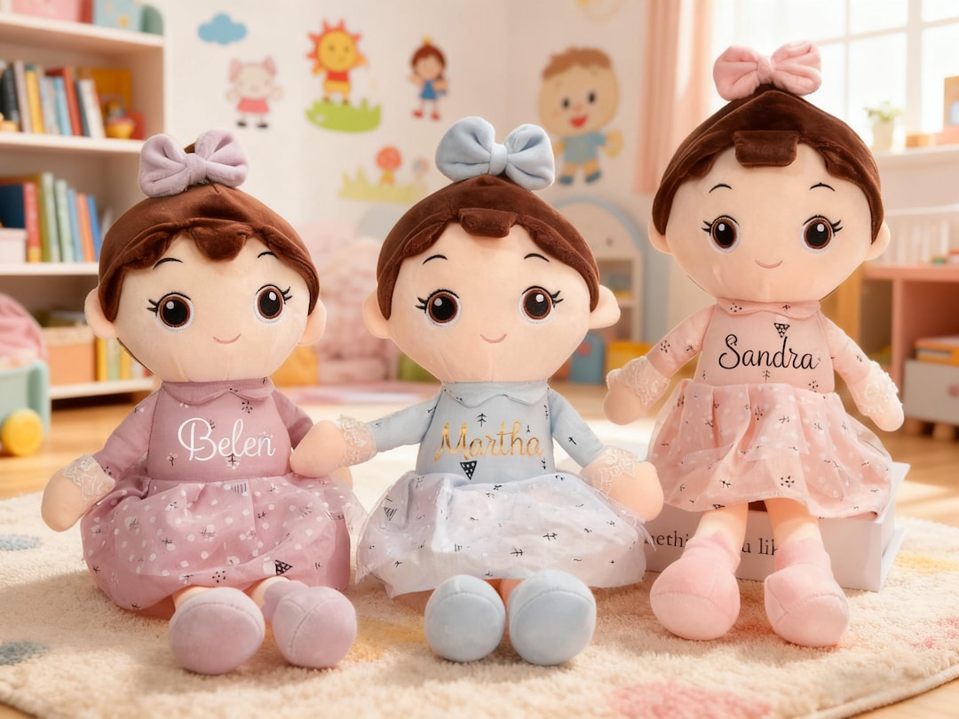 Custom Name Soft Girl Doll,princess Doll,plush Doll, First Baby Doll ...