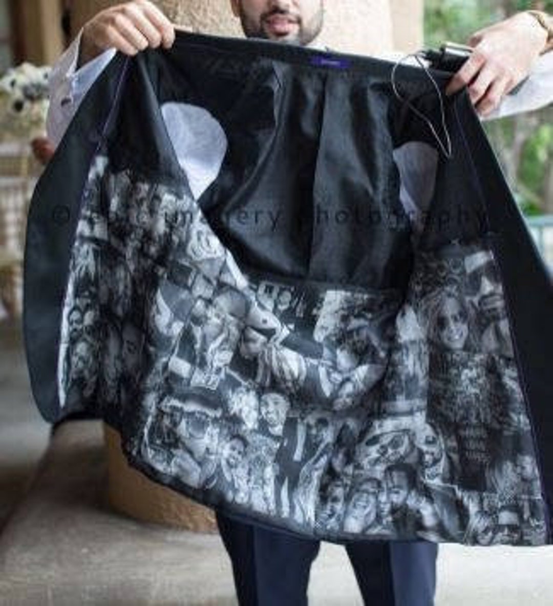 Custom Suit Lining With Photos for Prom or Wedding Demi Lining Poly ...