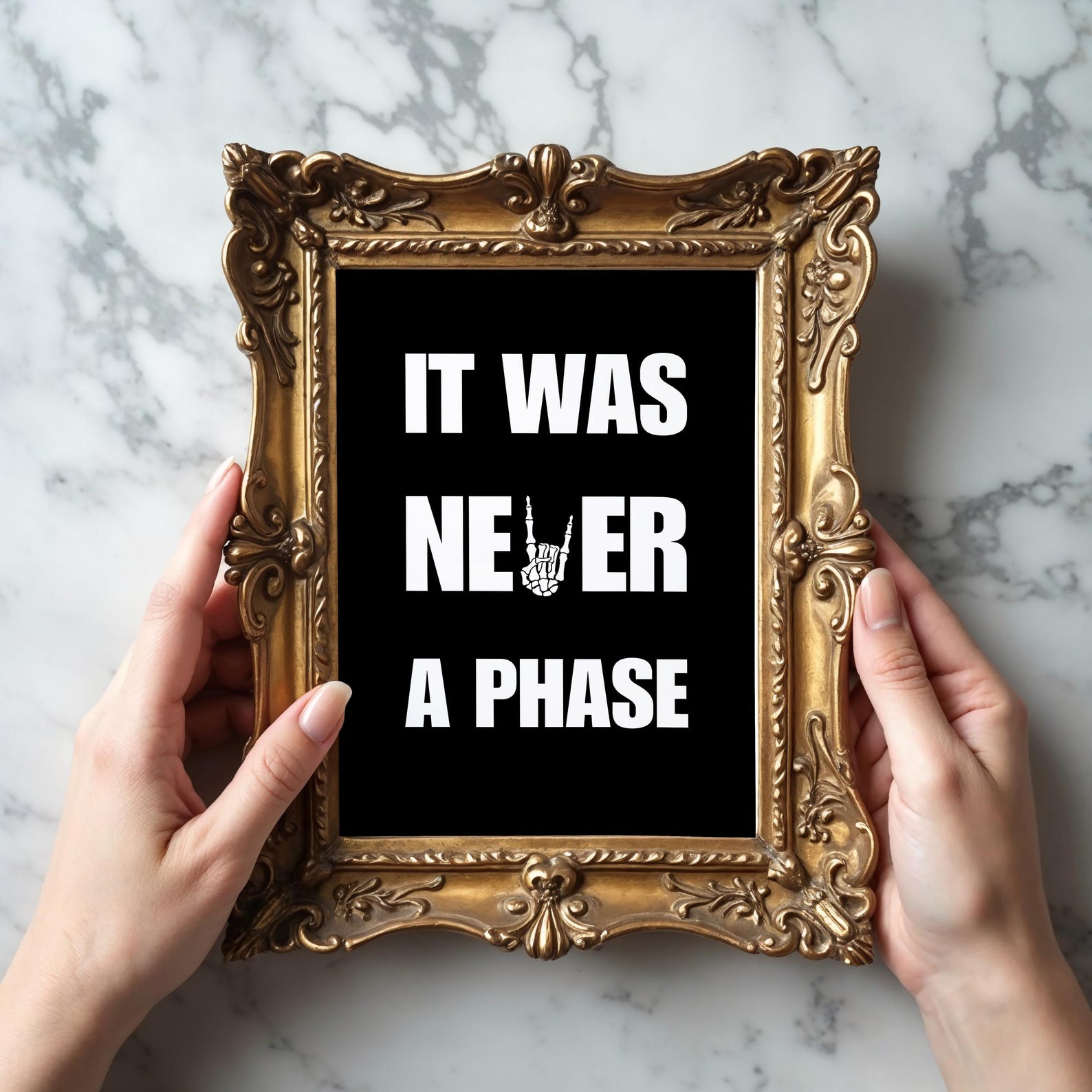 It Was Never a Phase - Emo & Alternative Aesthetic Print | Gothic Wall ...