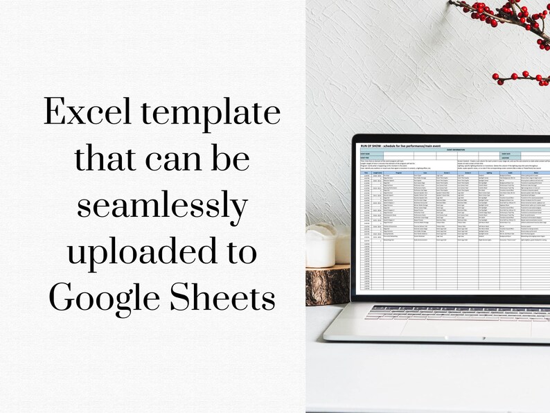 Run of Show Template Google Docs & Excel, Run of Show Event Scheduler ...