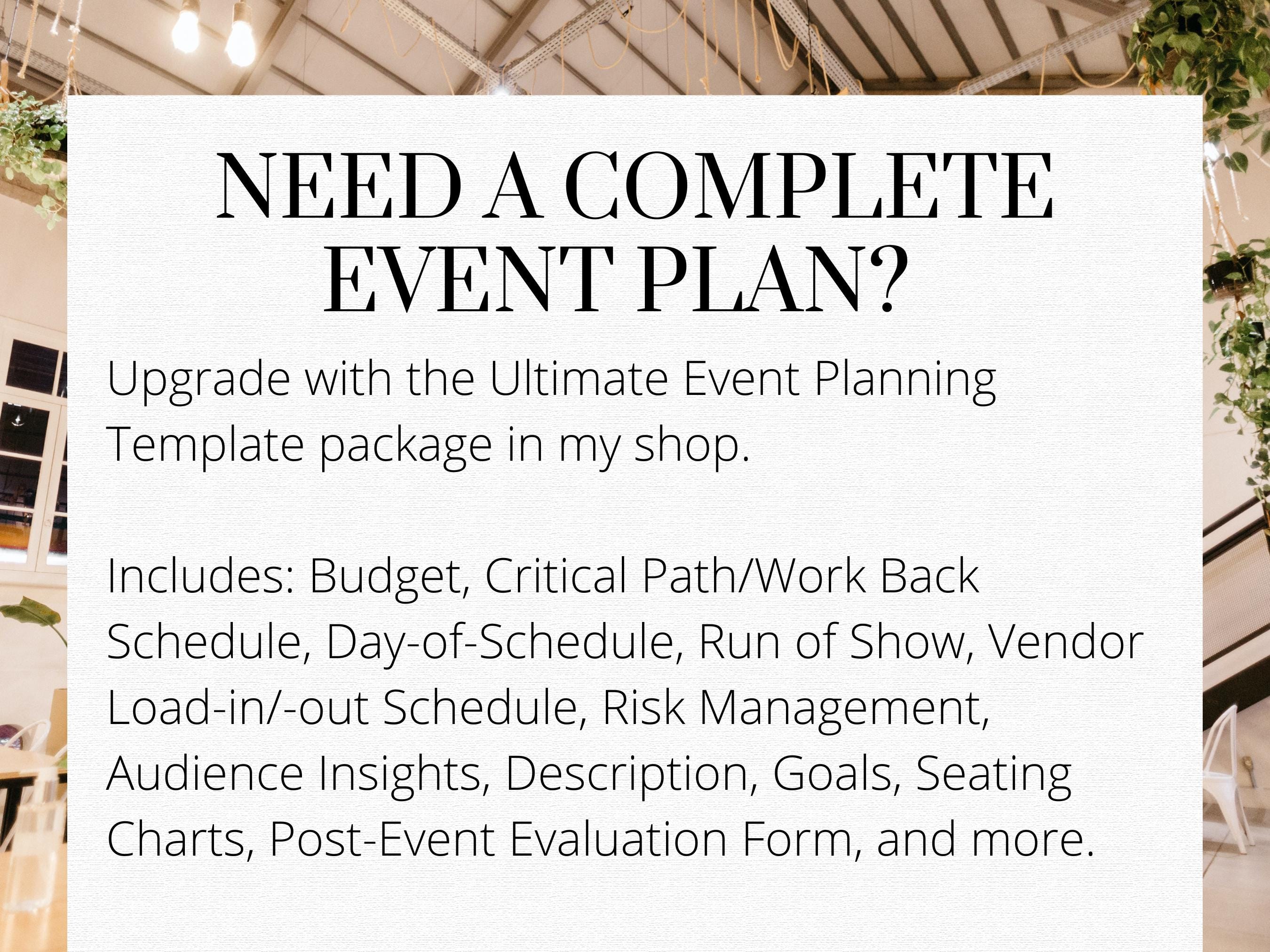 Run of Show Template Google Docs & Excel, Run of Show Event Scheduler ...
