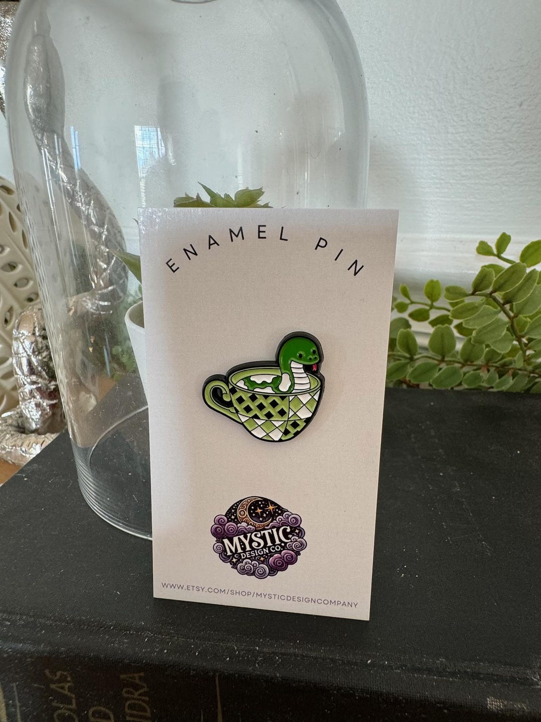 Wizard House -wizards Pin - Green Snake Theme - Wizard School - Enamel ...