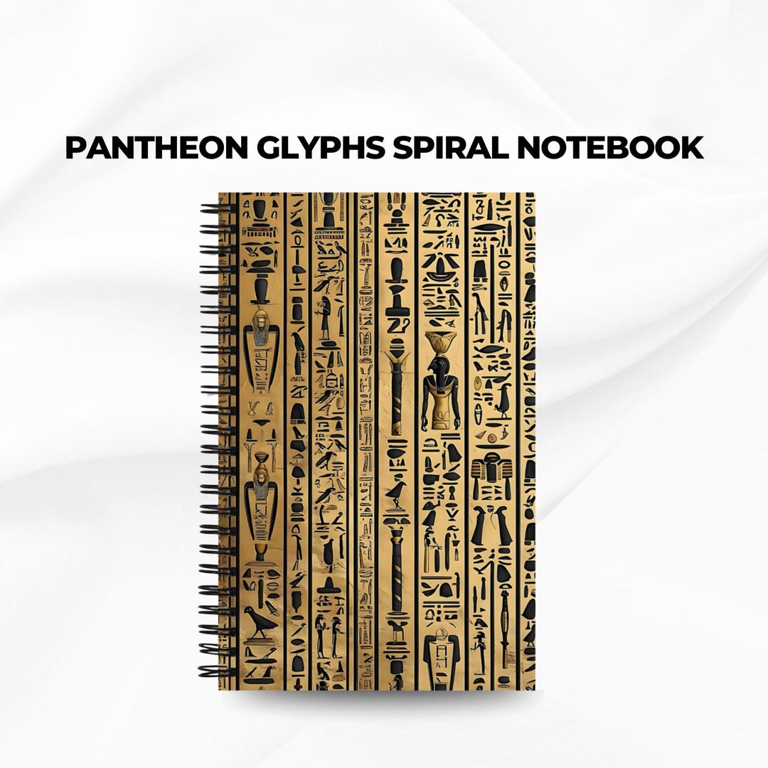 Egyptian Hieroglyphics Spiral Notebook: Ancient Deity Journal - Etsy