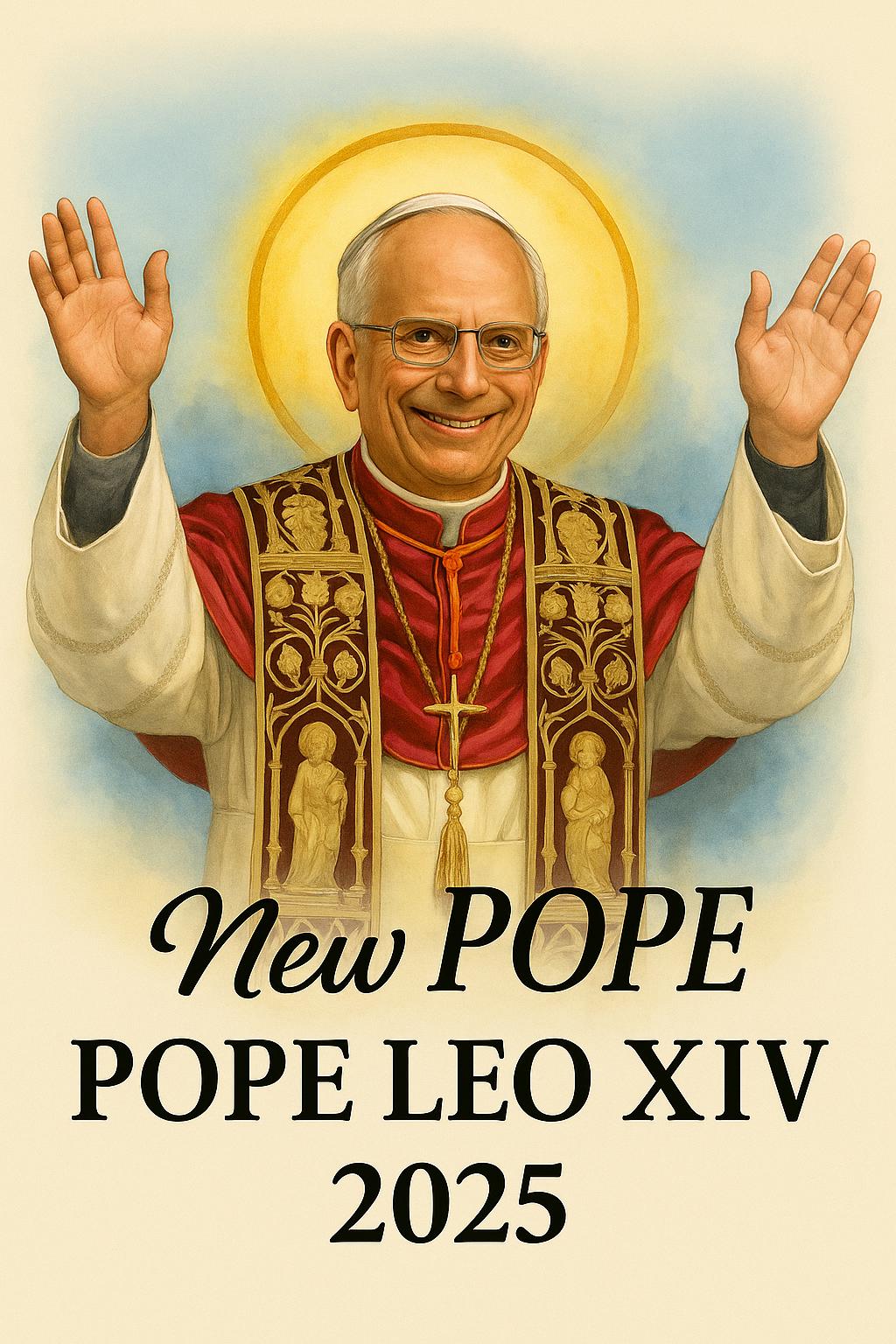 Pope Leo XIV Clipart: First American Pope, Catholic Art (PNG, SVG ...