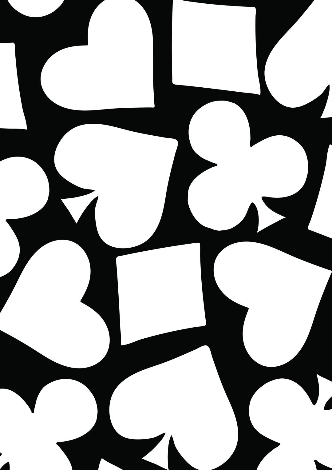 Card Suits Pattern Digital Download | Modern Playing Card Art | Black ...