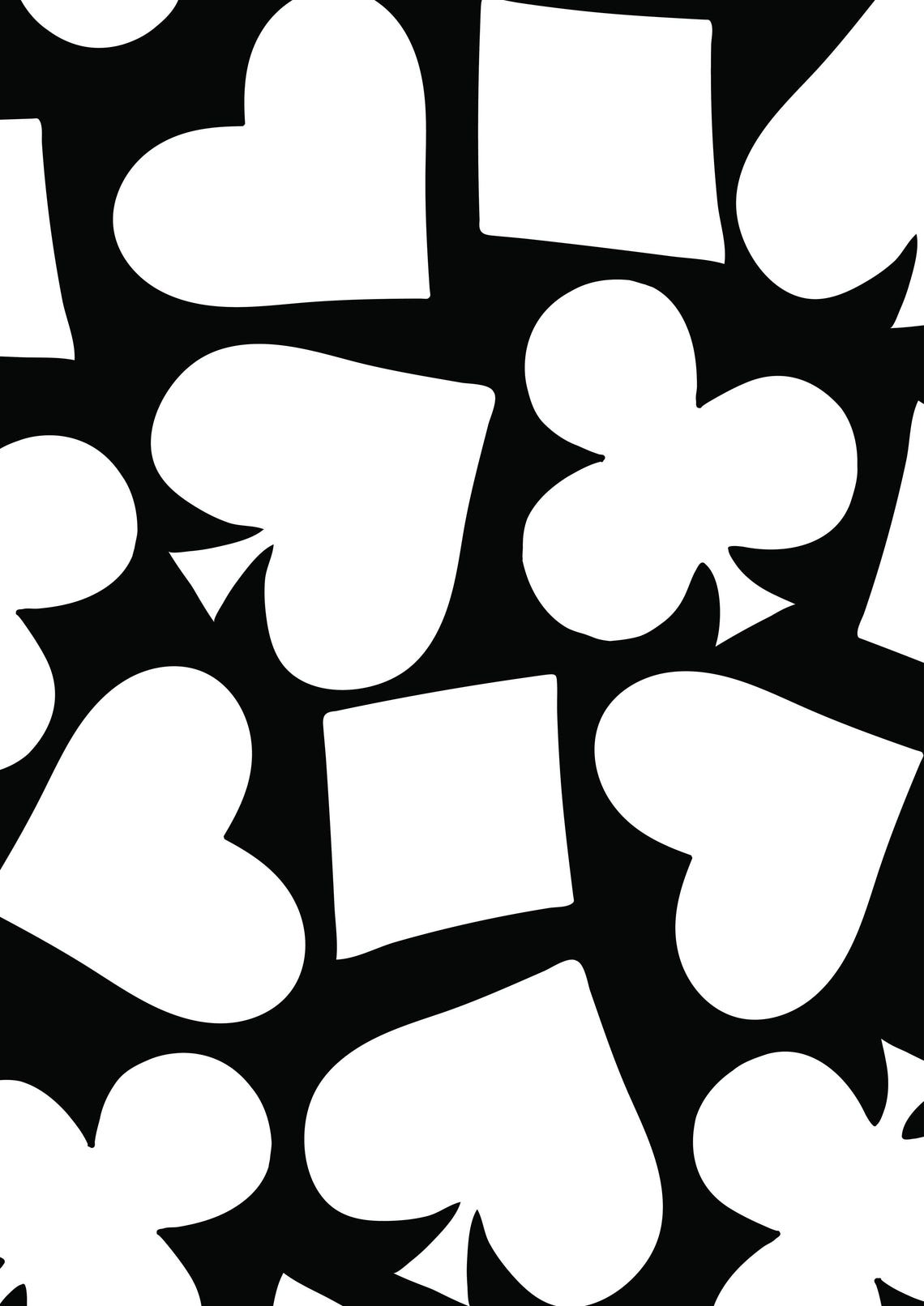 Card Suits Pattern Digital Download | Modern Playing Card Art | Black ...
