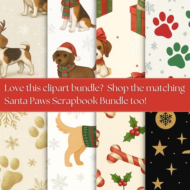 Christmas Pet Clipart | Holiday Dog & Cat PNG Bundle (300 DPI) - Etsy