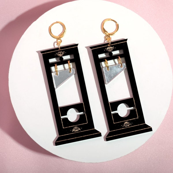 Laser Cut Guillotine Earrings - Etsy