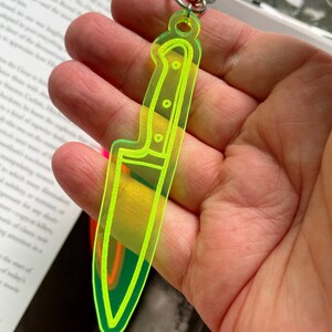 Neon Knife Keychain - Neon Pink or Neon Green Keychains - Etsy