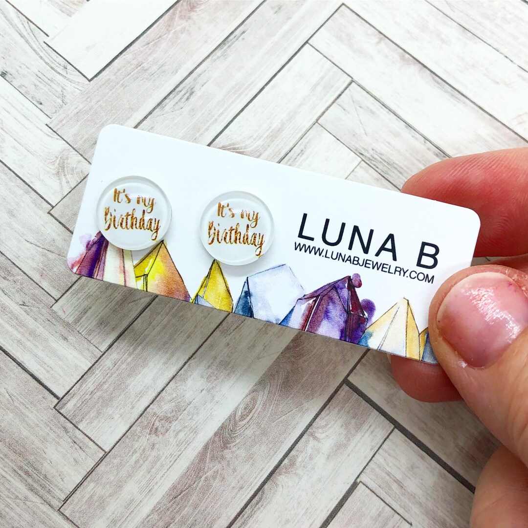It’s My Birthday Stud Earrings - Etsy