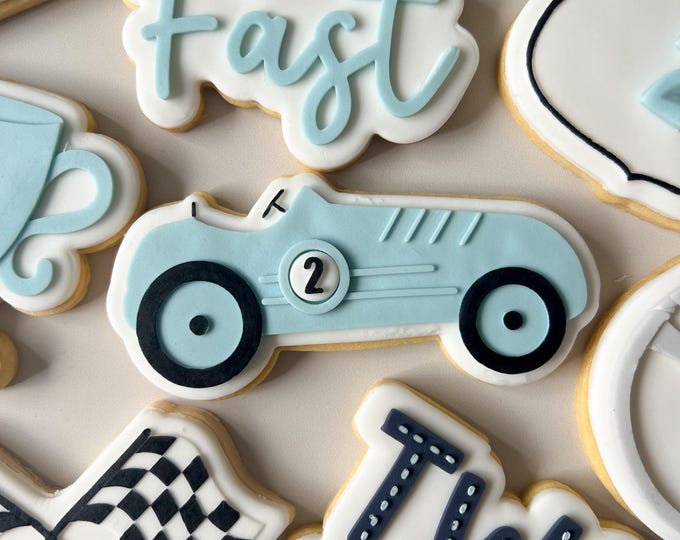 Racing Theme Cookie/car Theme Cookies/race Cars Party Favors - Etsy