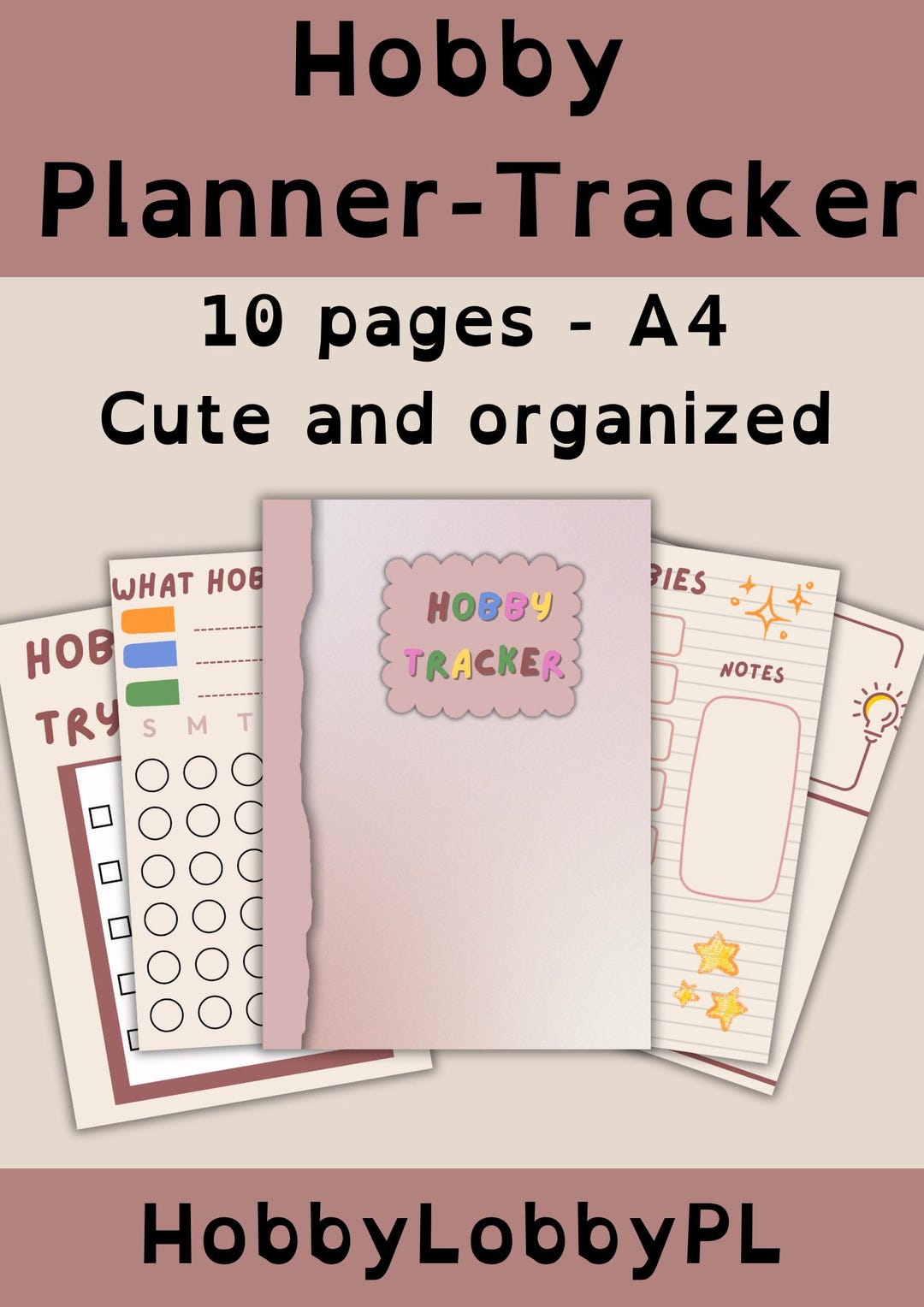 Hobby Planner-tracker -ADHD Craft Tracker -gift for Her and Him Yearly ...