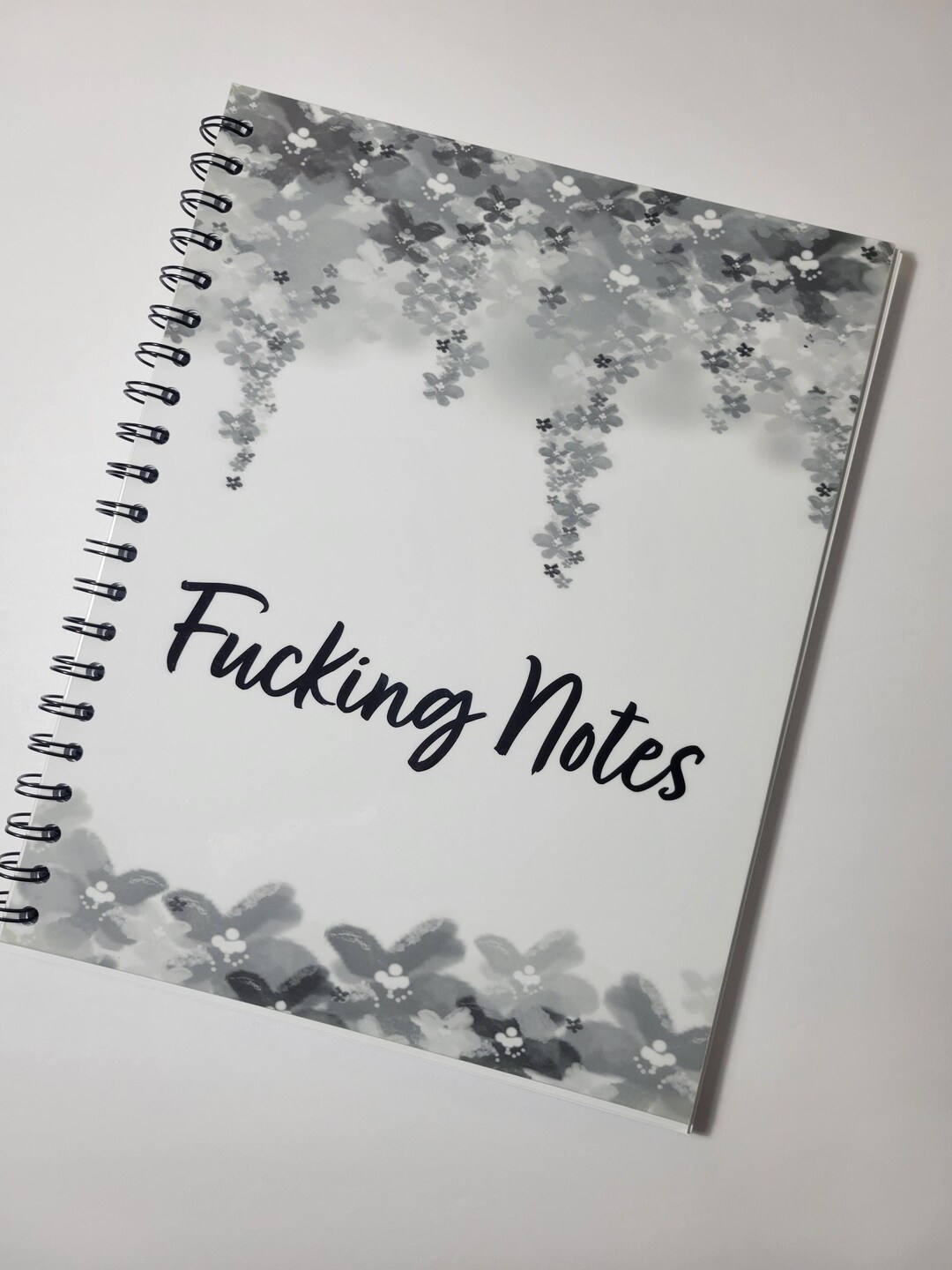 Black and White Floral Full Size Notebook - Etsy