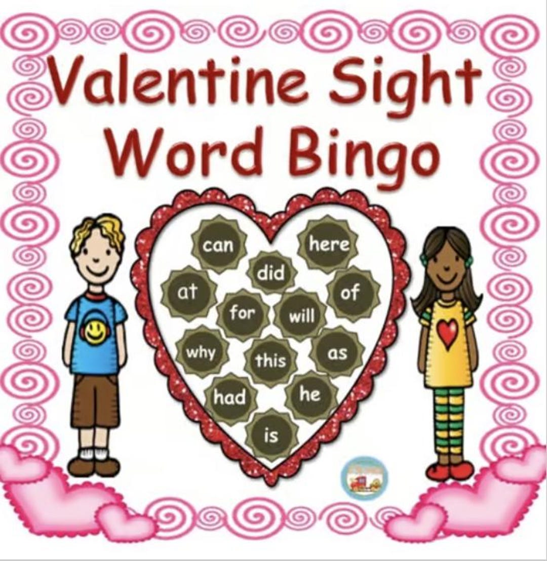 Valentine Sight Word Bingo: Engaging Literacy Activity With High ...