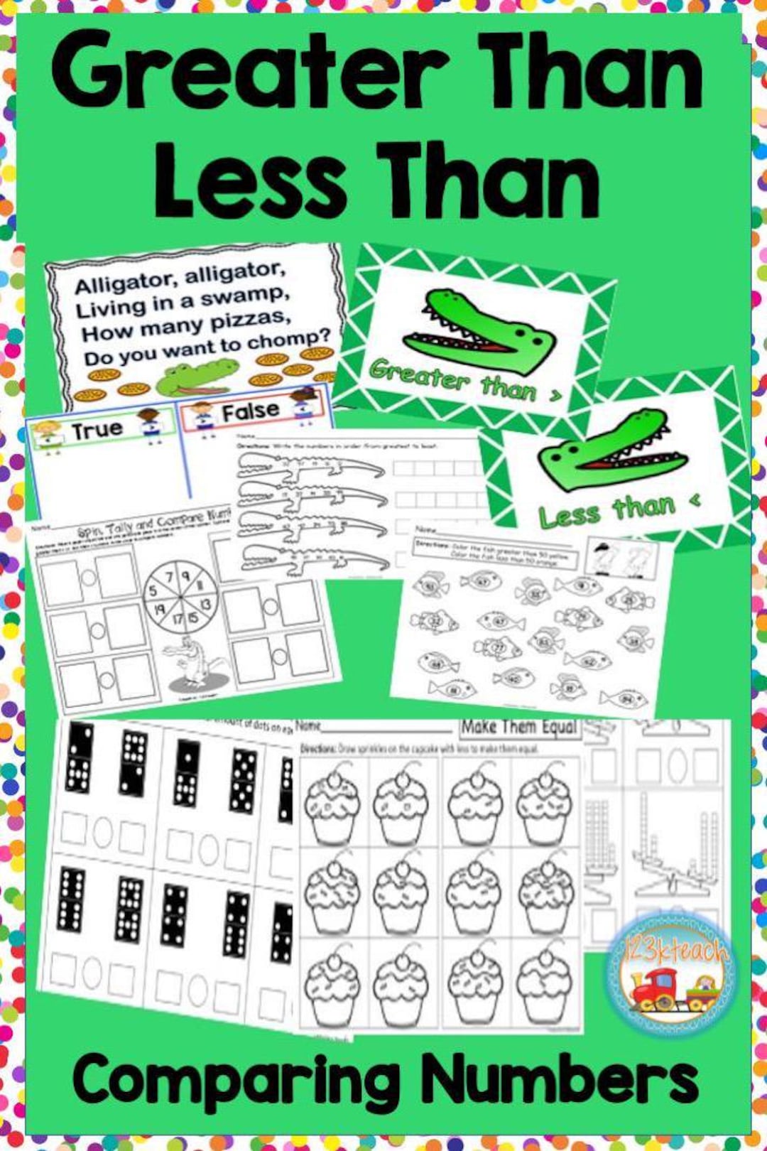 Greater Than Less Than*comparing Numbers, Kindergarten-2nd/ Classroom ...