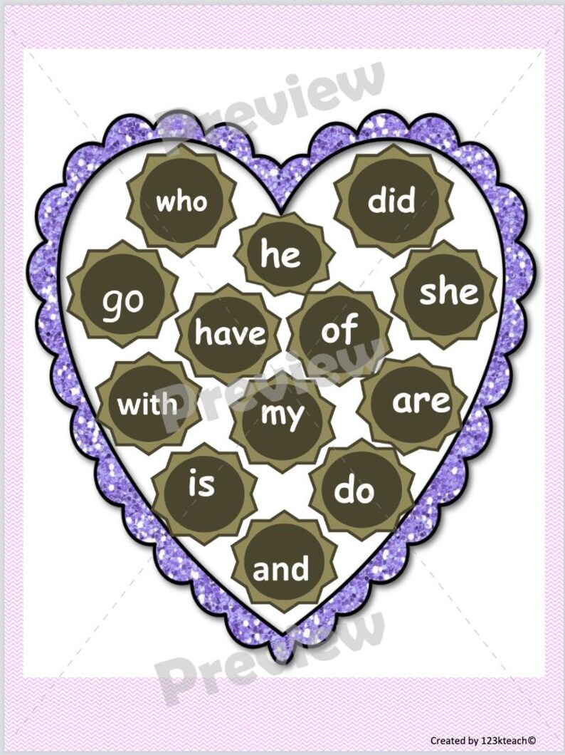 Valentine Sight Word Bingo: Engaging Literacy Activity With High ...