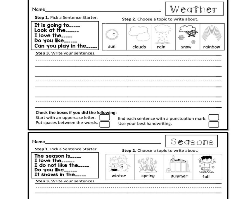 How to Write A Sentence, Sentence Building, Sentence Starters ...