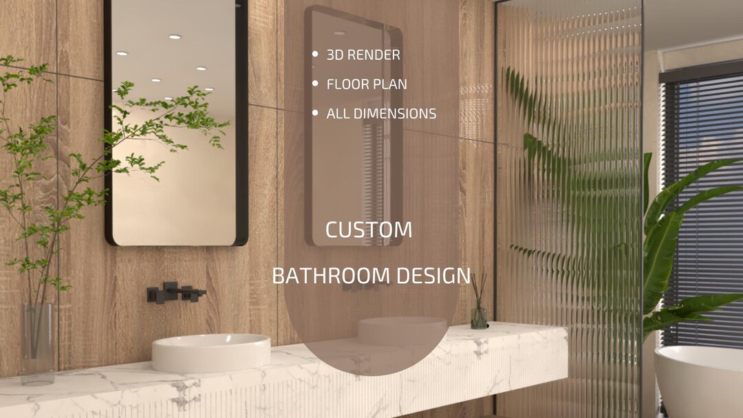 Custom Bathroom Design, Custom Rendering Services and Design, Realistic ...