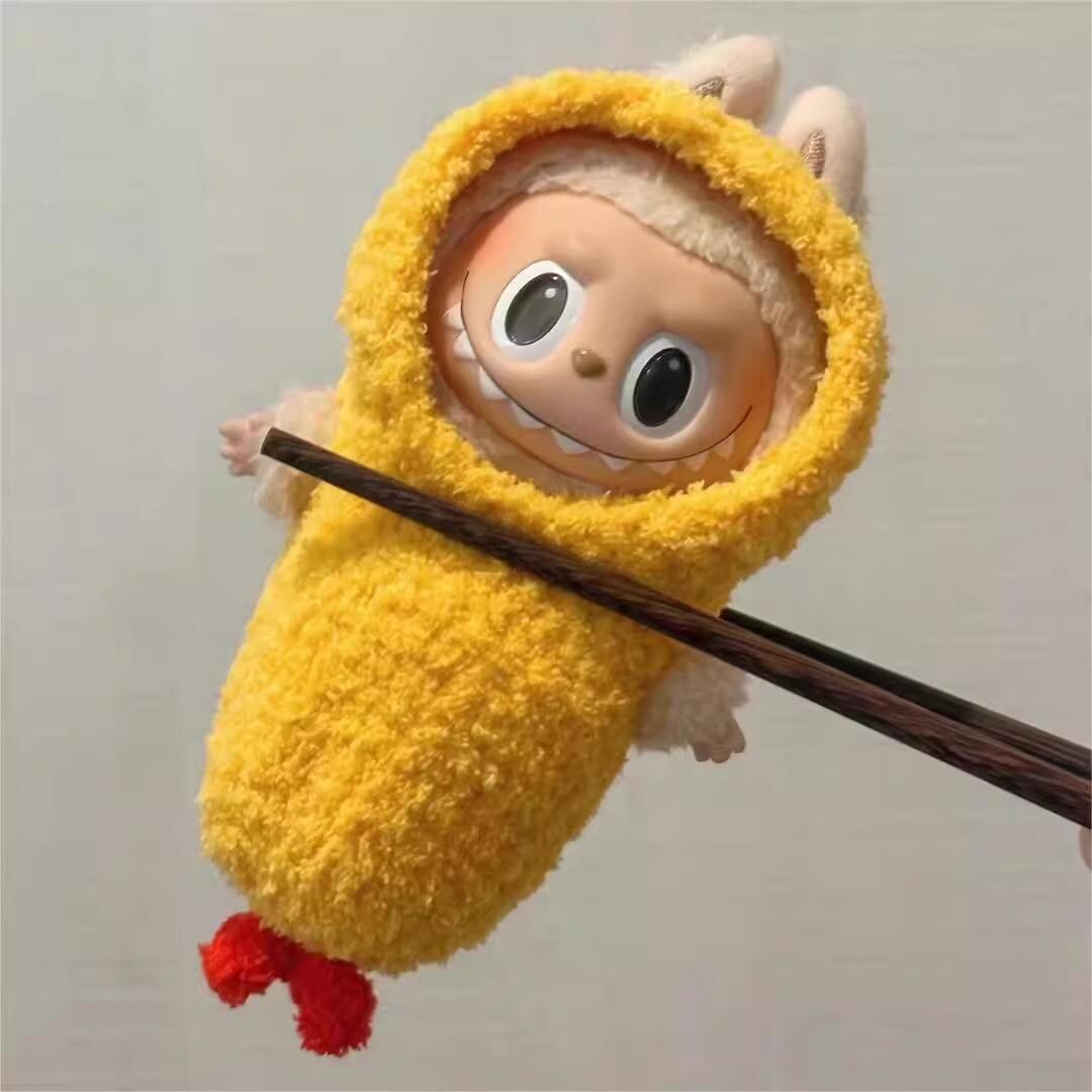 Labubu Crochet Clothes Tempura Chicken Goose Bee Monkey Bunny Piggy ...