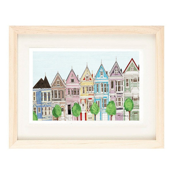 Victorian Houses Wall Art - Etsy