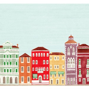 VENICE, ITALY - Colorful Illustration Art Print 8 X 10 or 11 X 17 ...