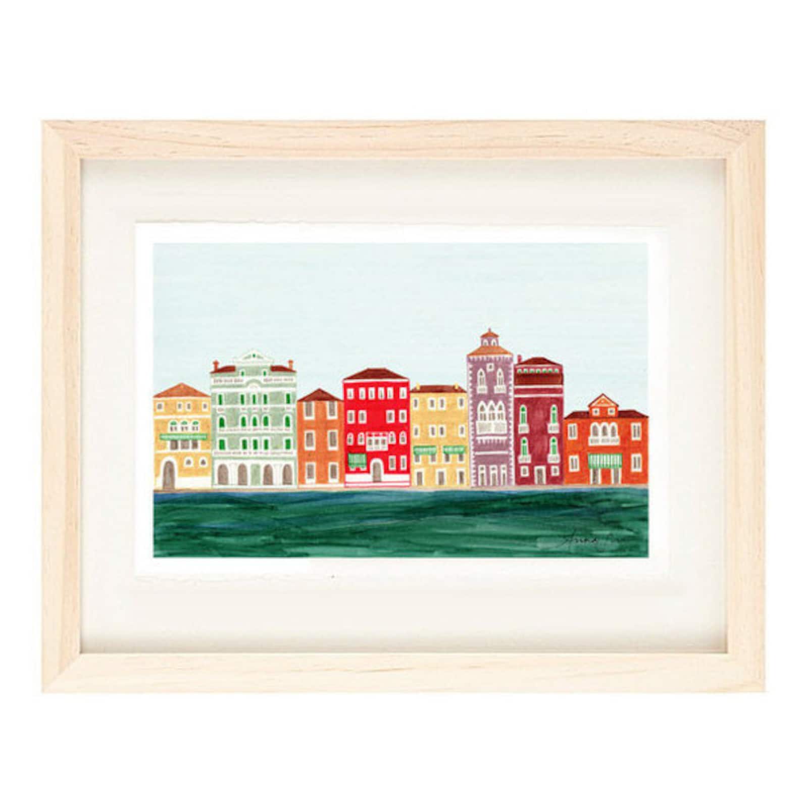 VENICE, ITALY - Colorful Illustration Art Print 8 X 10 or 11 X 17 ...
