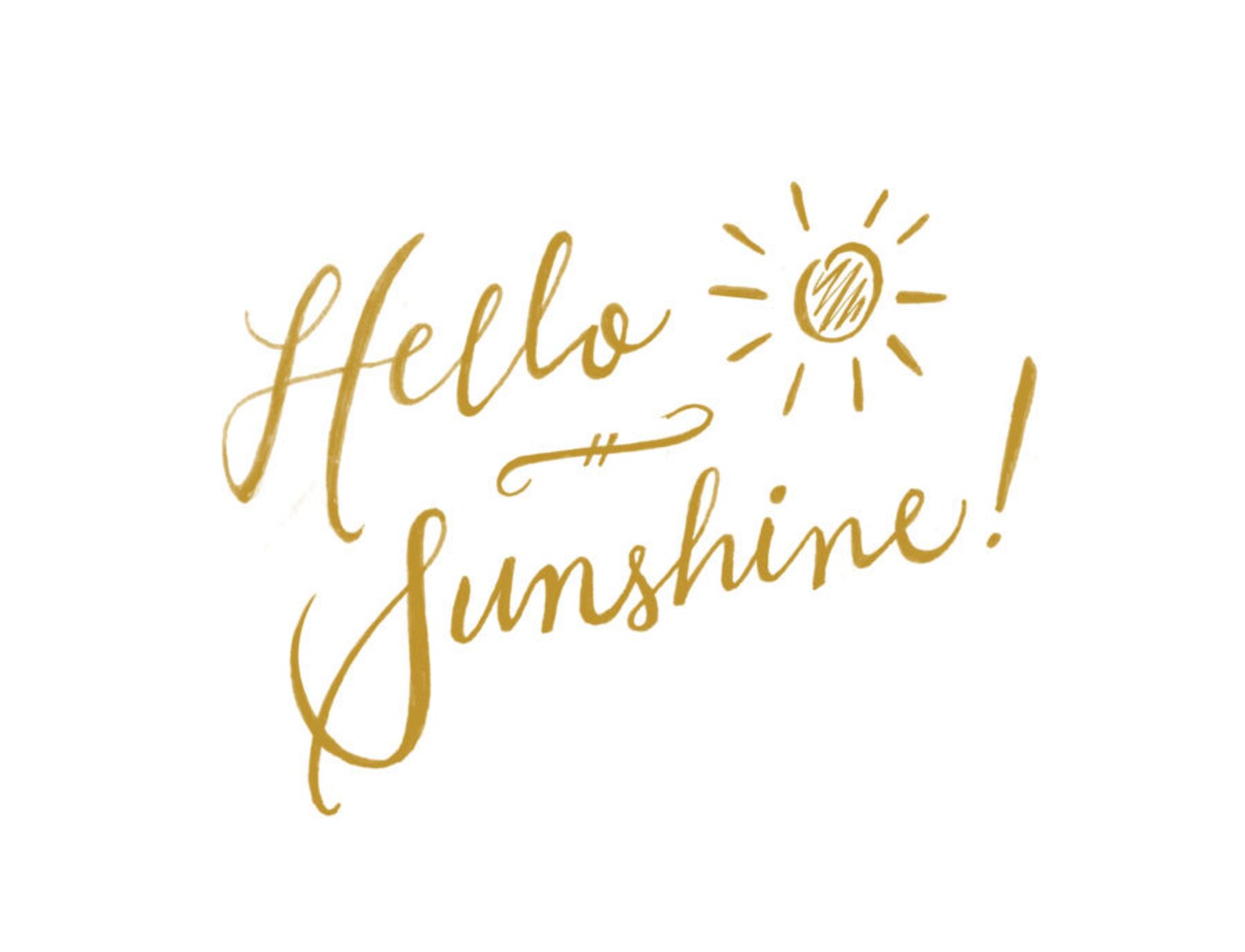 Hello Sunshine Print Nursery Decor Typographic Print Word | Etsy