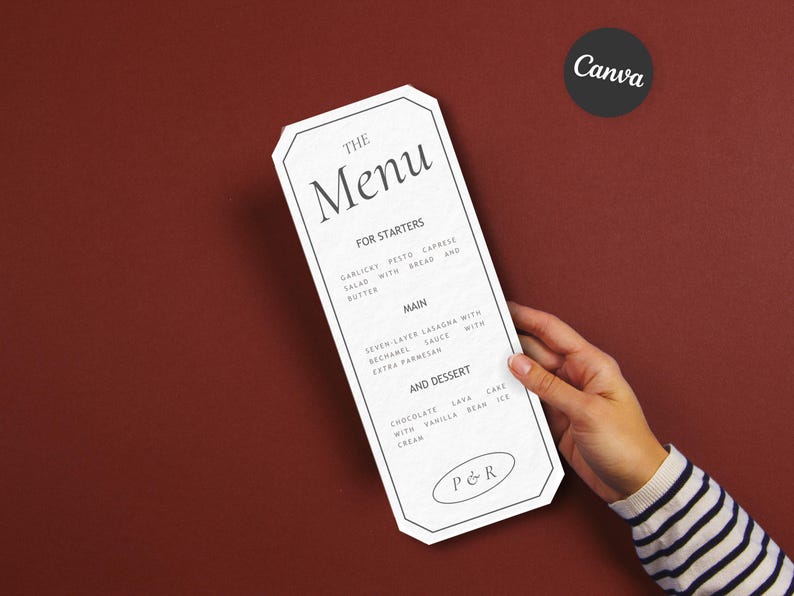 Vintage Dinner Party Menu Template: Elegant Table Decor (printable) - Etsy