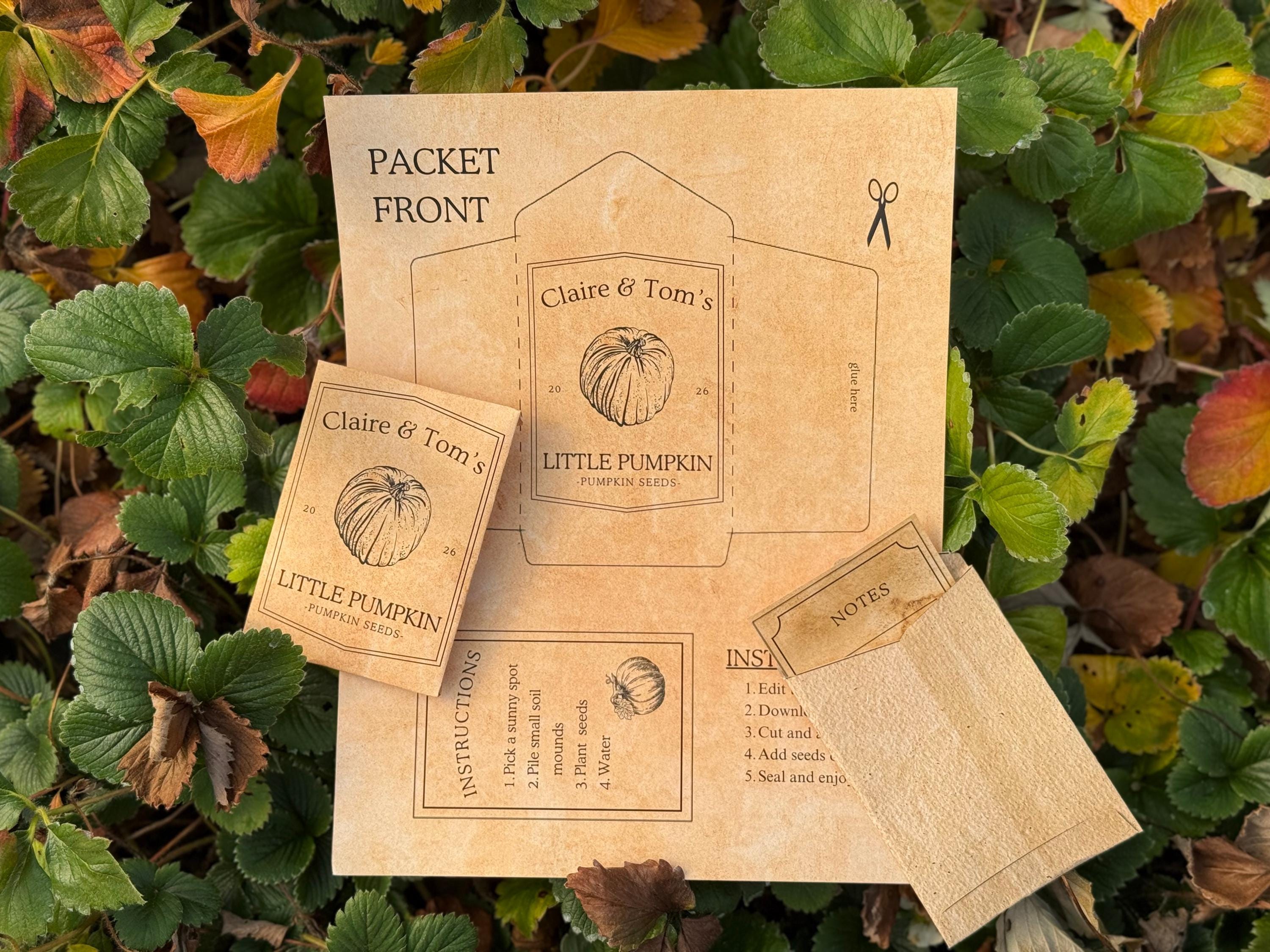 Wildflower Seed Packet Baby Shower Favors: Editable Canva Template ...