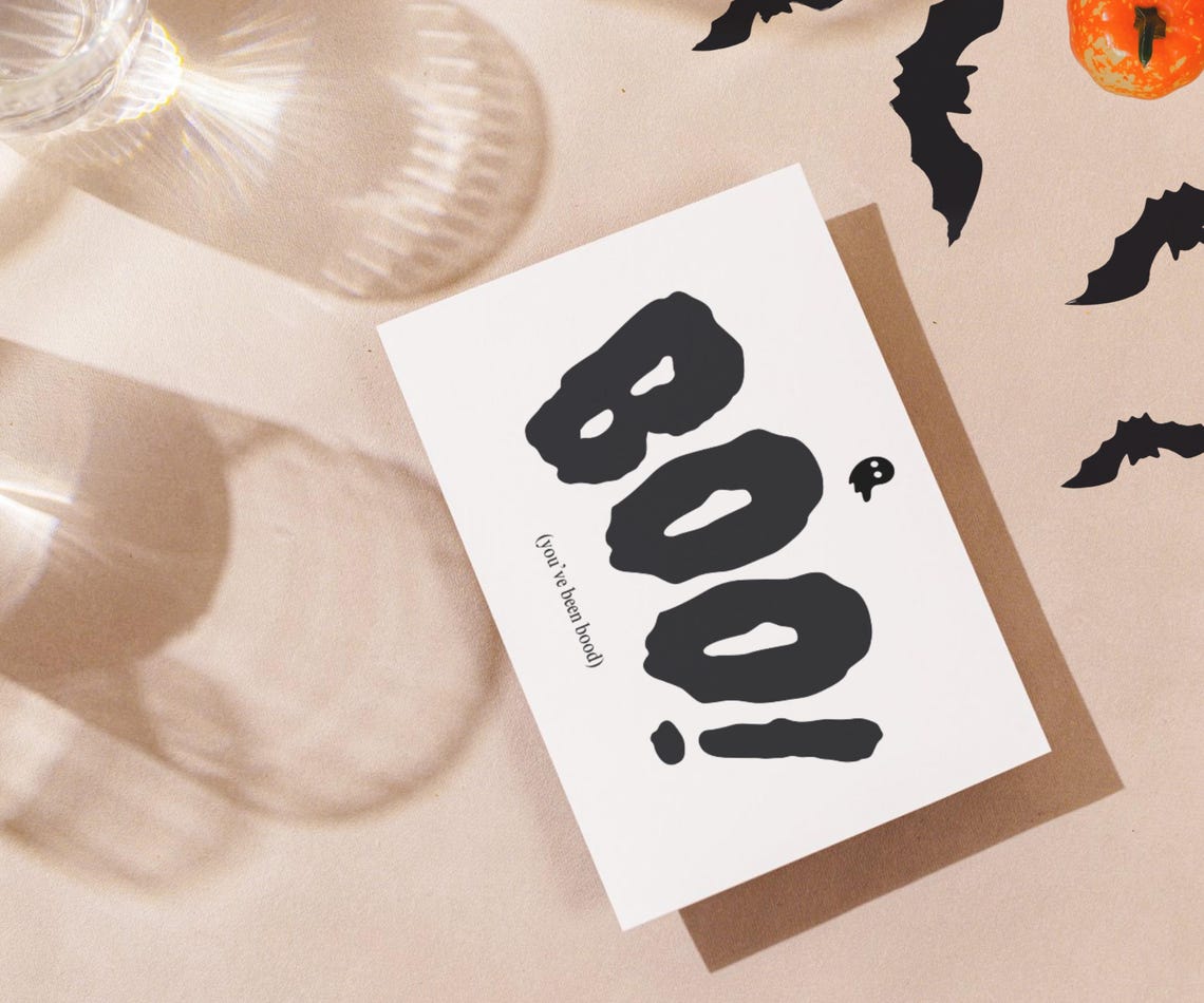 You've Been Booed Halloween Game: Printable Card & Ghost Design ...