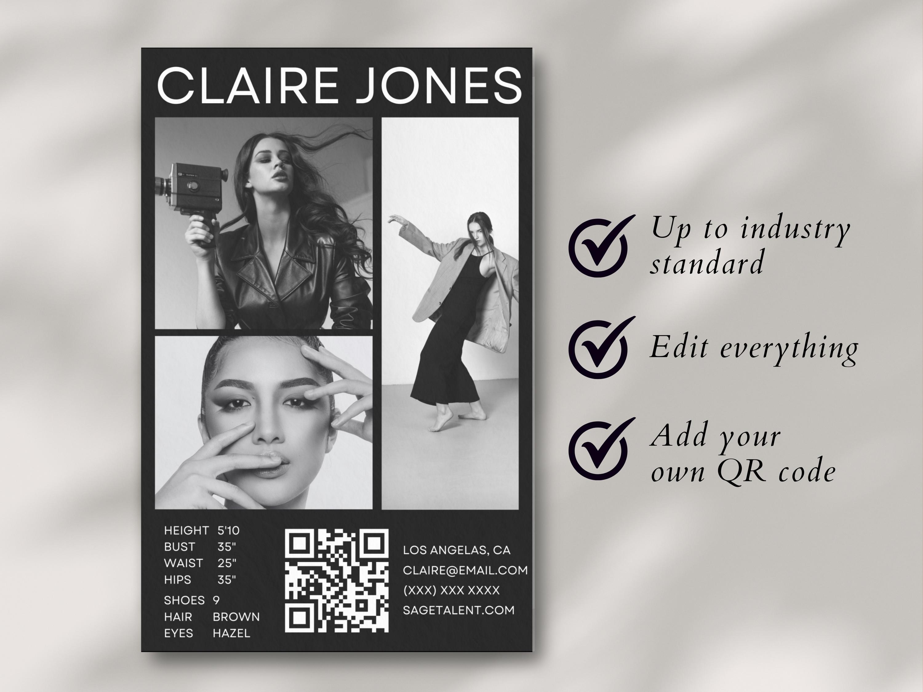 Modeling Composite Card Template With QR Code | Professional Canva Zed ...