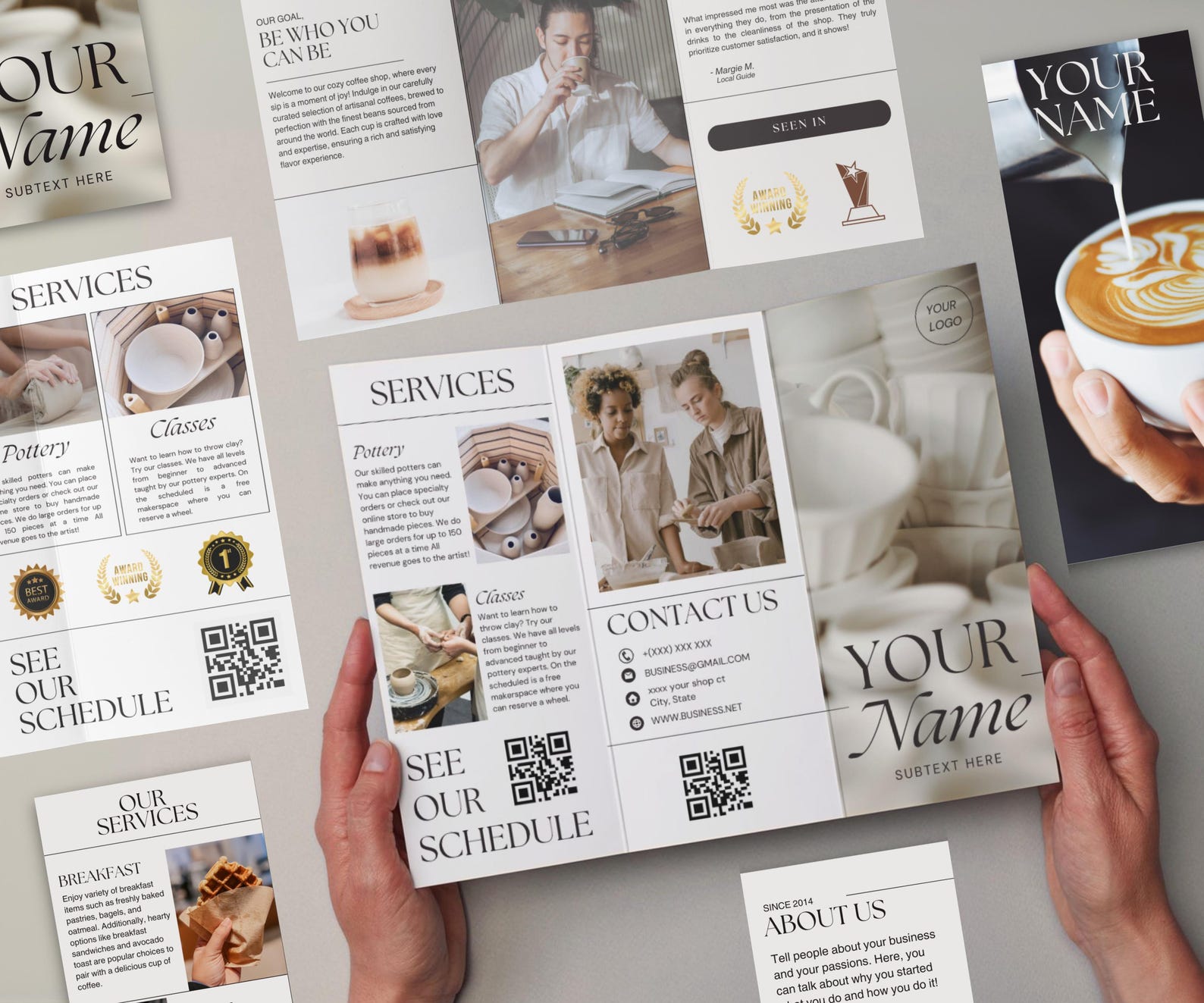 Canva Brochure Templates: Bifold & Trifold Business Pamphlets With QR ...
