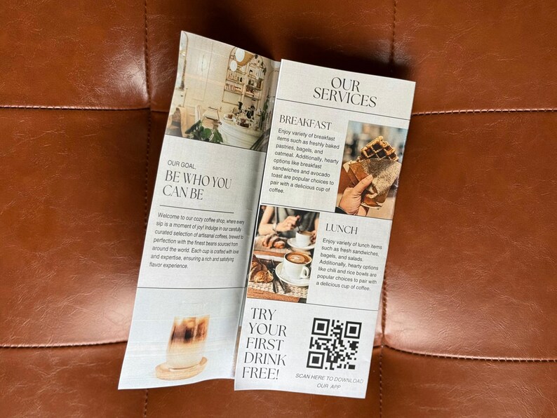 Trifold Brochure Template | Printable Canva Design | Modern Minimalist ...