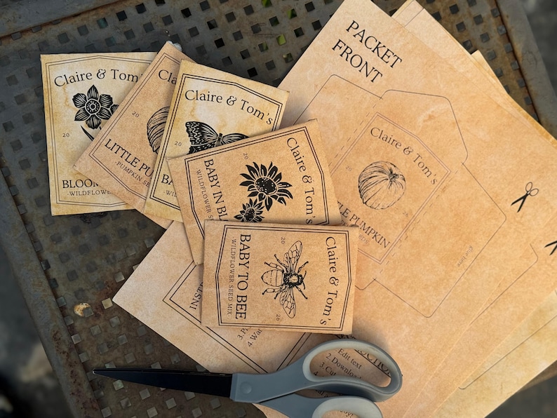 Seed Packet Printable Template | Custom Canva Envelope for Seed Saving ...