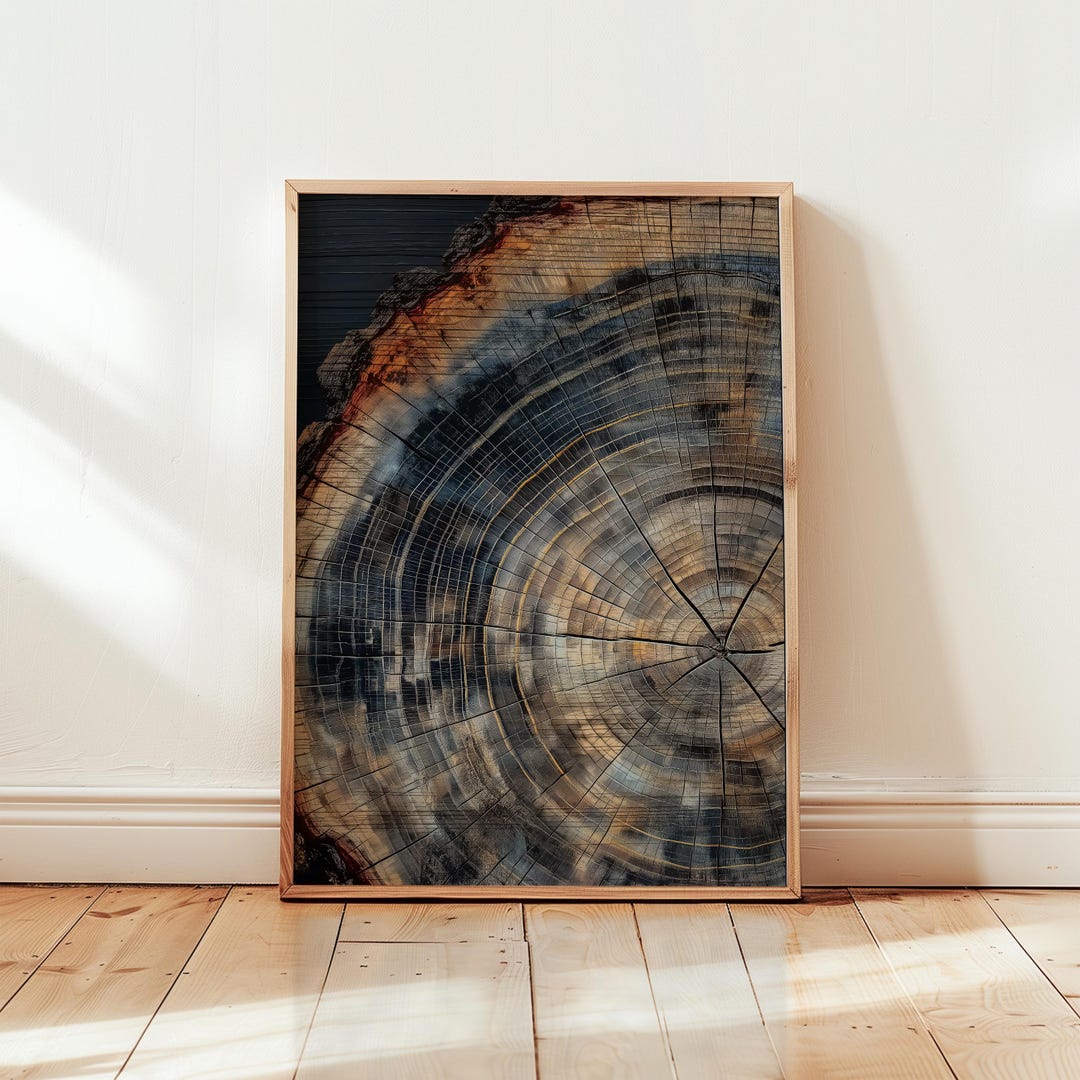 Tree Ring Wall Art Abstract Colorful Tree Rings Minimalist Modern ...