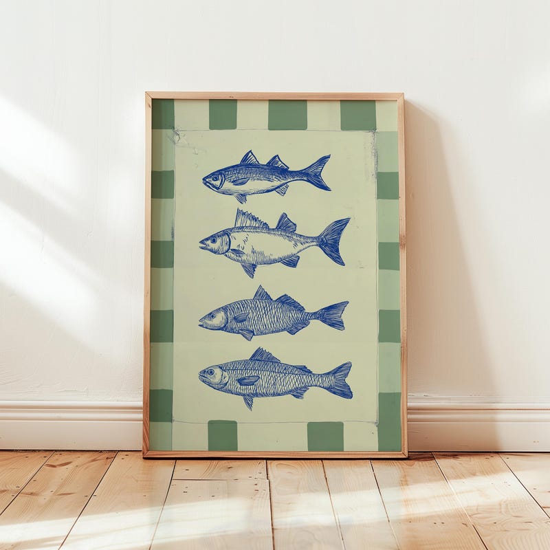 Vintage Fish Poster - Etsy