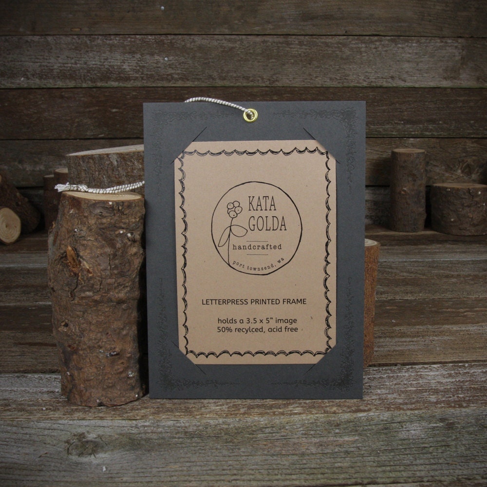 Letterpress Printed Frame fits 3 X 5 Photo or One of | Etsy