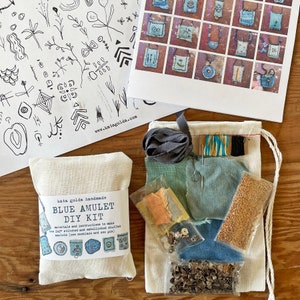 DIY Indigo-dyed Amulet Kit: Stitch Your Own Lucky Charm - Etsy