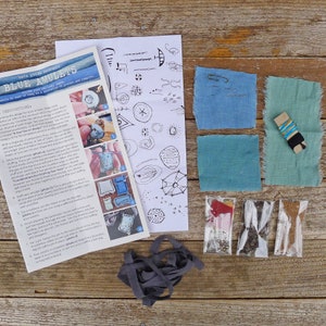 DIY Indigo-dyed Amulet Kit: Stitch Your Own Lucky Charm - Etsy