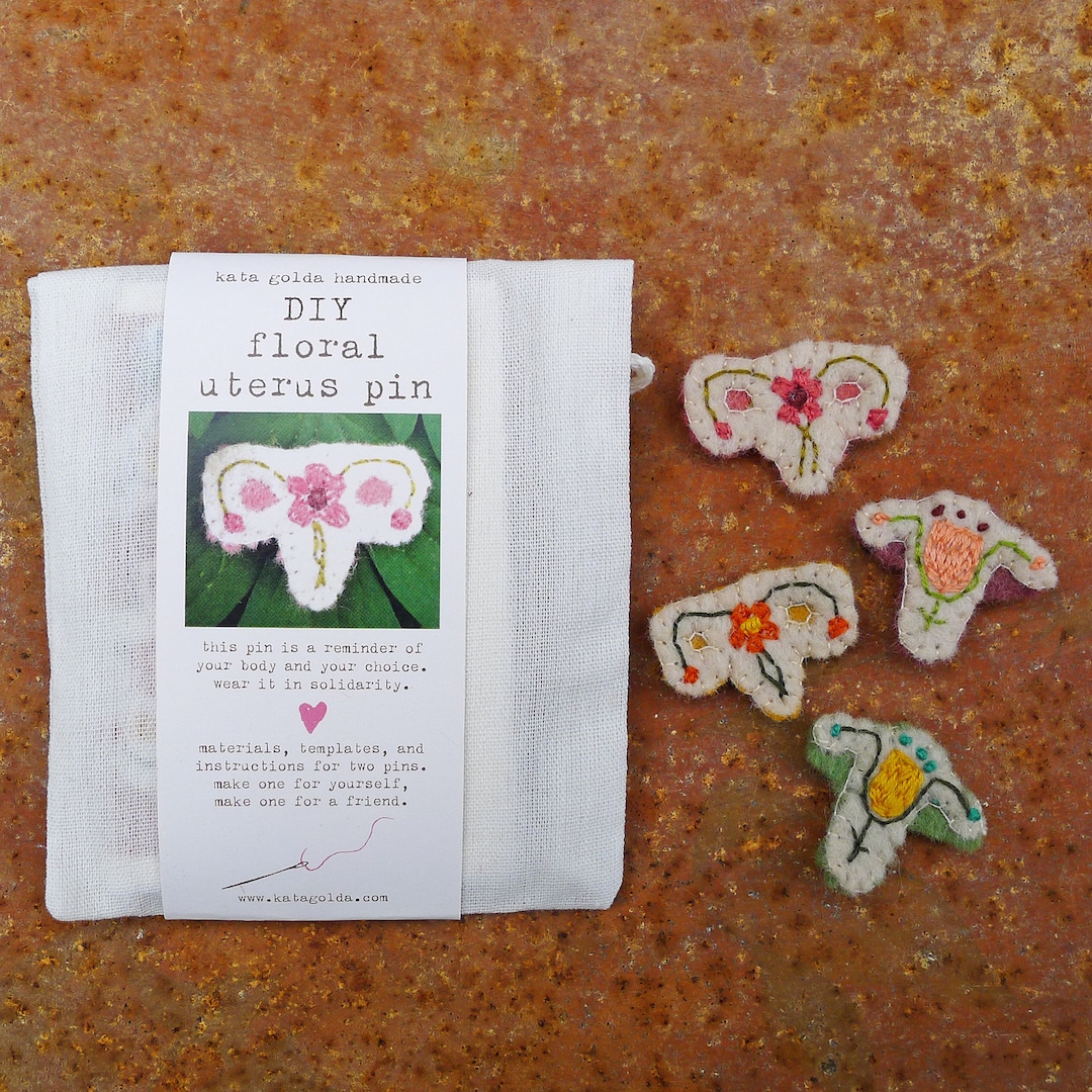 DIY Floral Uterus Pin Kit: Fundraiser for PLANNED PARENTHOOD, by Kata ...